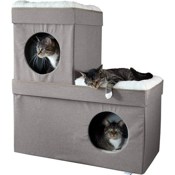 Cat | Kitty City Large Stackable Tan Cat Condo Cat Cube Cat House Pop Up Bed | Poshmark